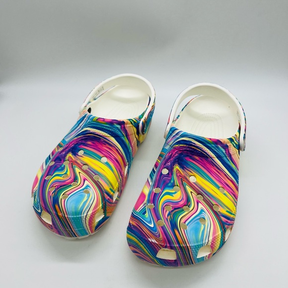 CROCS | Shoes | Crocs Unisex Colorful Swirl Pattern Sandals Men Size ...